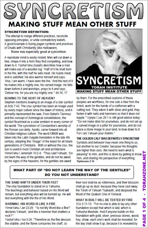 SYNCRETISM - Making Stuff Mean Other Stuff – Torah Institute
